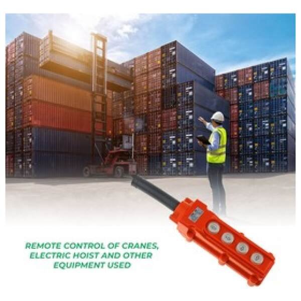 COB-62 4 Ways Hoist Crane Push Button Switch Orange 250V 5A