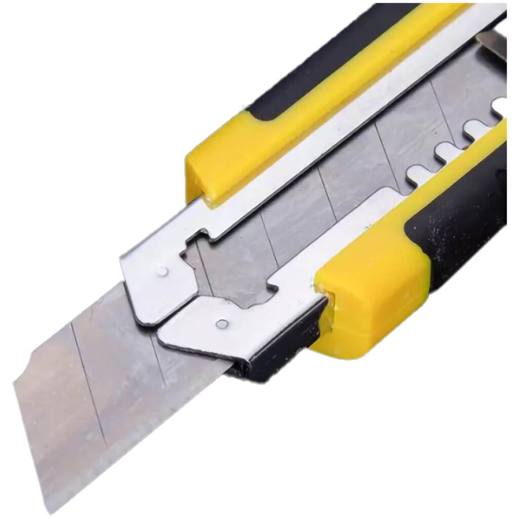 Snap-Off Blade Knife Paper Cutter with 3 Blades(Multi Color)