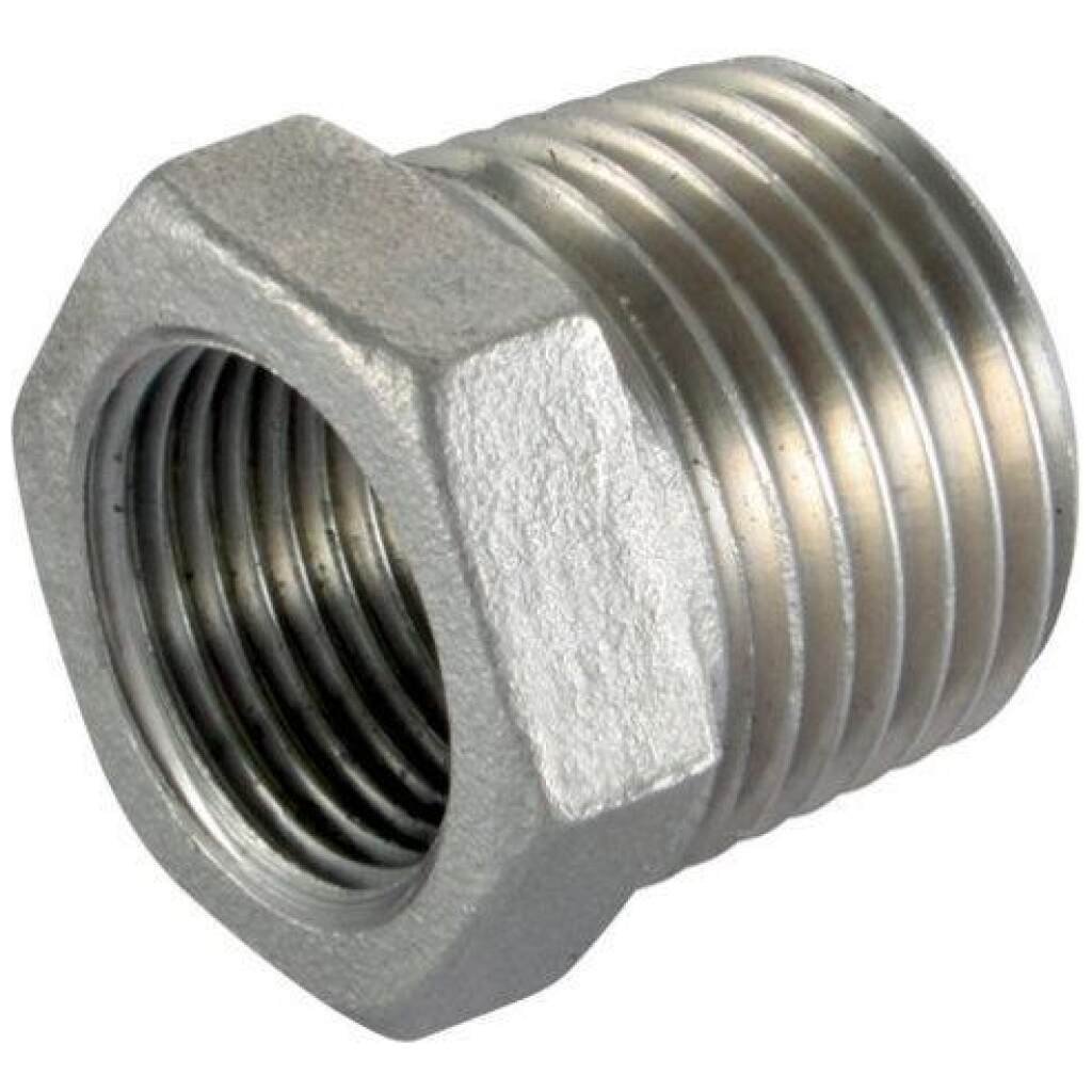 MS Bush Male-Female Reducer | Threaded Pipe Fitting Adapter | Implemental