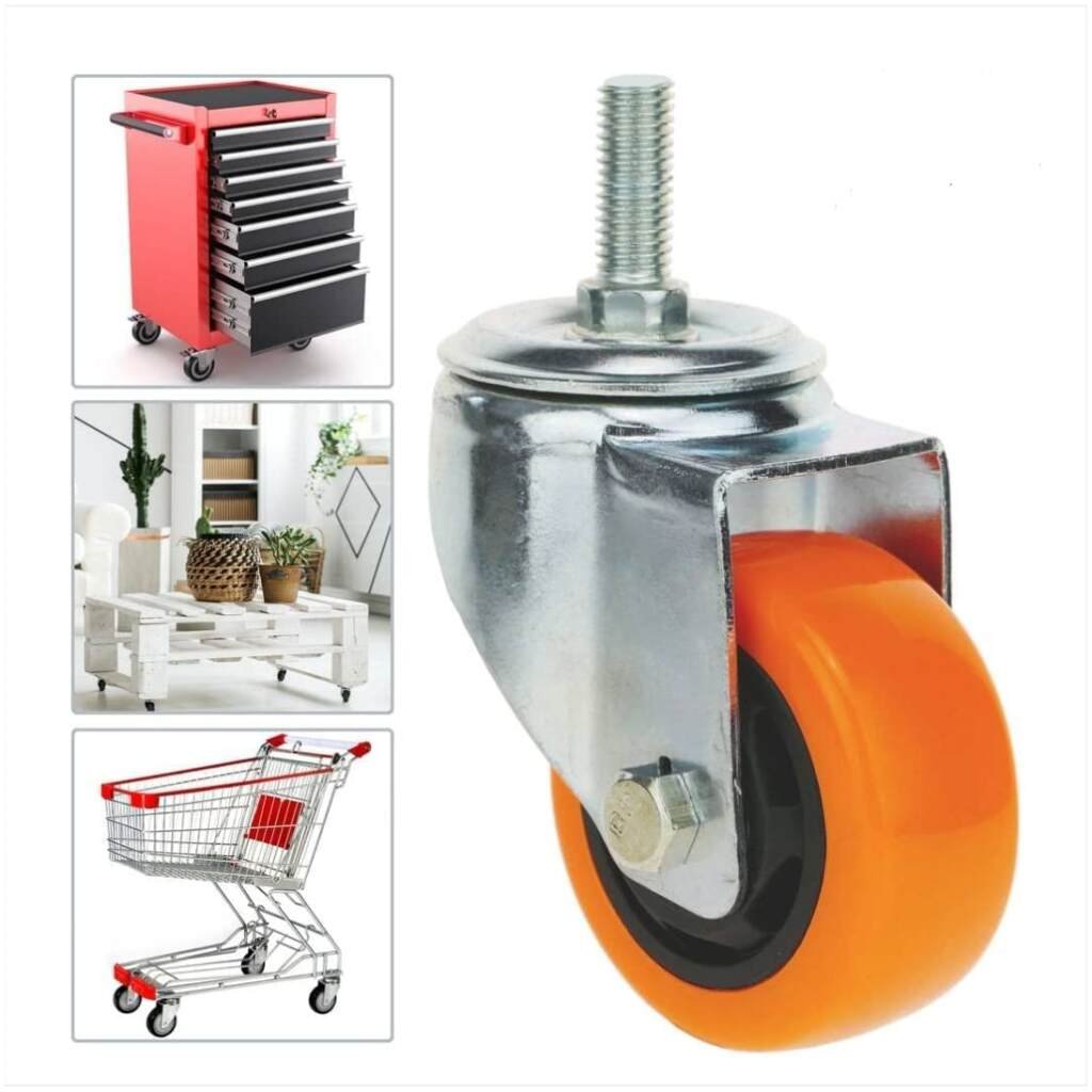 4 Pack 2.5" Heavy Duty Caster Wheels Screw Type