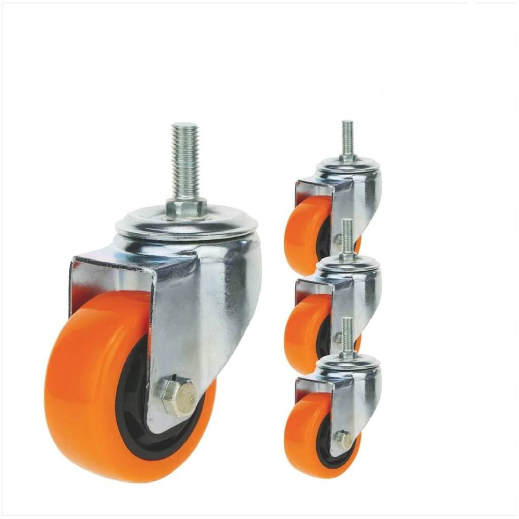4 Pack 2.5" Heavy Duty Caster Wheels Screw Type