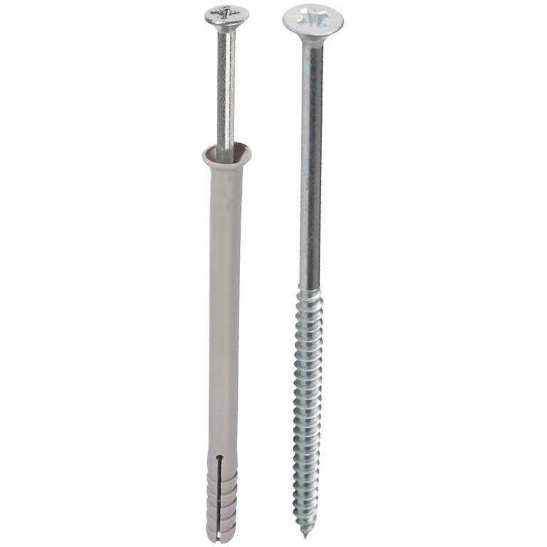 PVC Frame Fixing Fastener Plastic Wall Plugs | Implemental