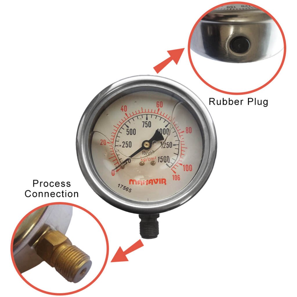 SS Glycerin Filled Pressure Gauge