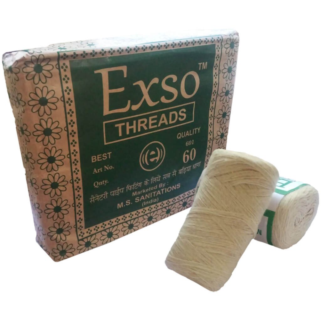 Plain White Yarn for Plumbing | Kacha Dhaga Thread Roll | Implemental