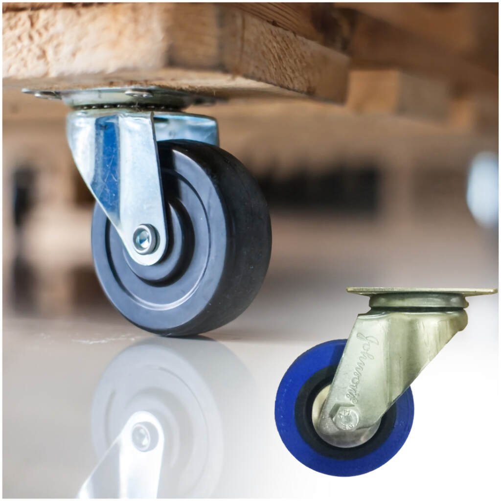 Johnson Plate Type Trolley Wheels – Set of 4 | Heavy Duty Caster (No ...