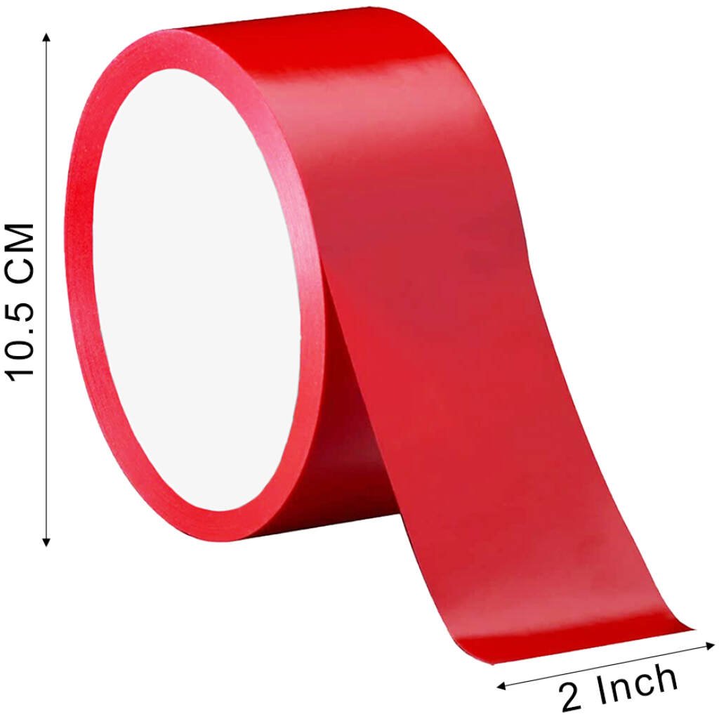Self Adhesive Floor Marking Tape Red 2 Inch 25Mtr – Implemental