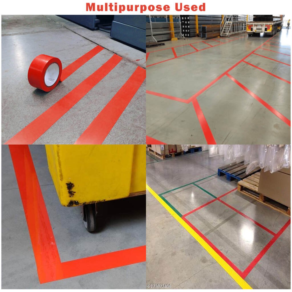 Self Adhesive Floor Marking Tape Red 2 Inch 25Mtr – Implemental