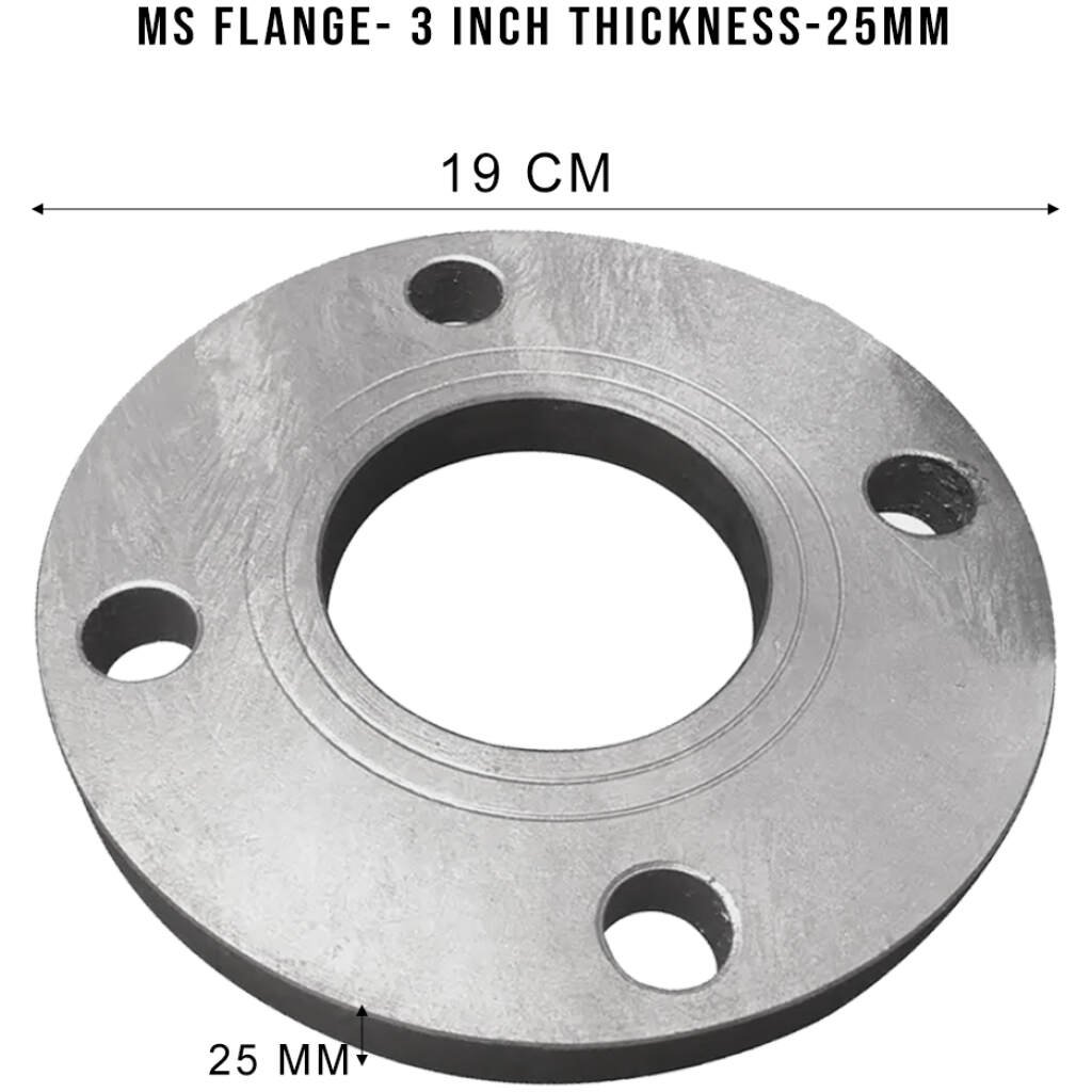 MS Flange – 3 Inch, 25mm Thick | Heavy-Duty Pipe Mount | Implemental