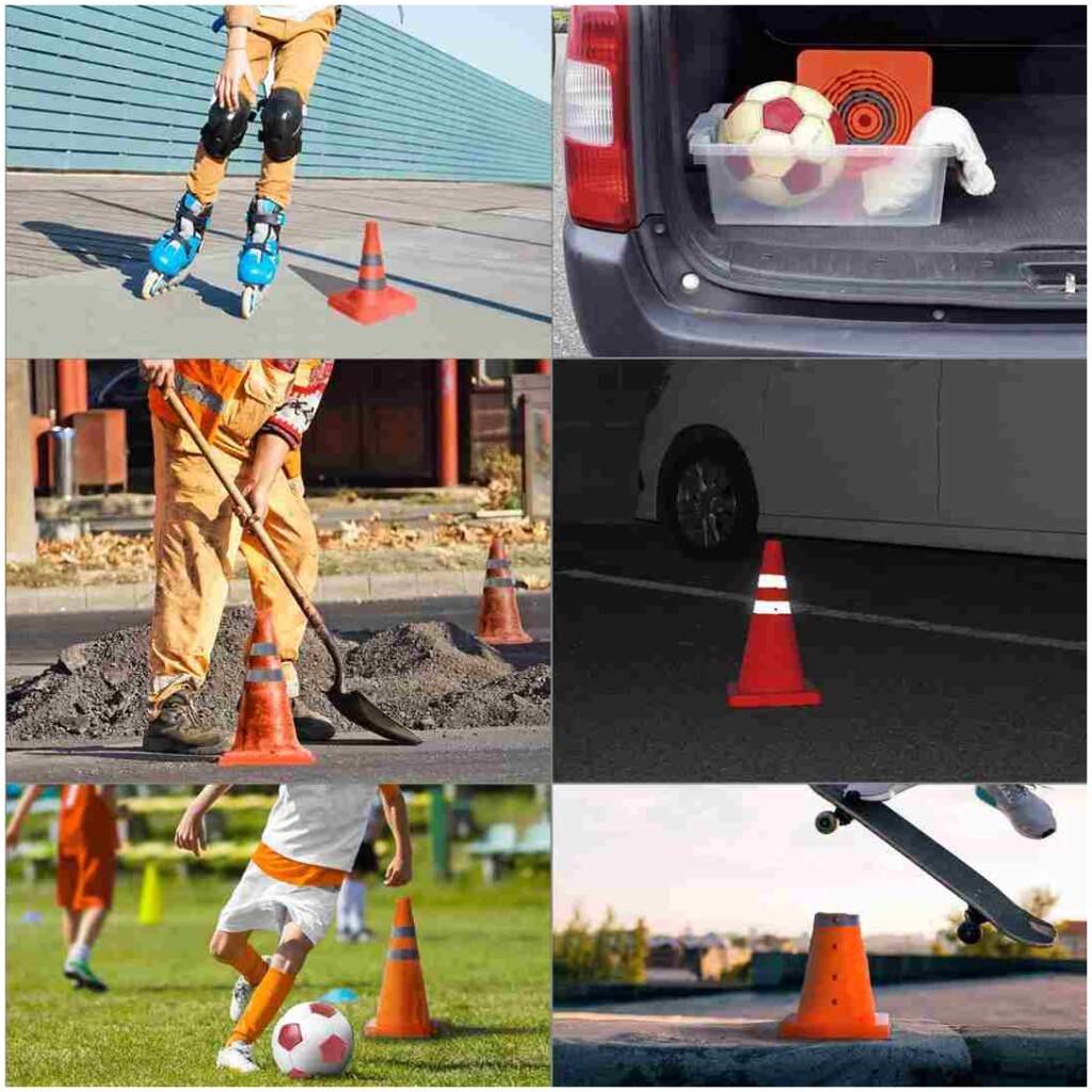 Hexagonal Road Safety Cone | Traffic Control Barrier | Implemental
