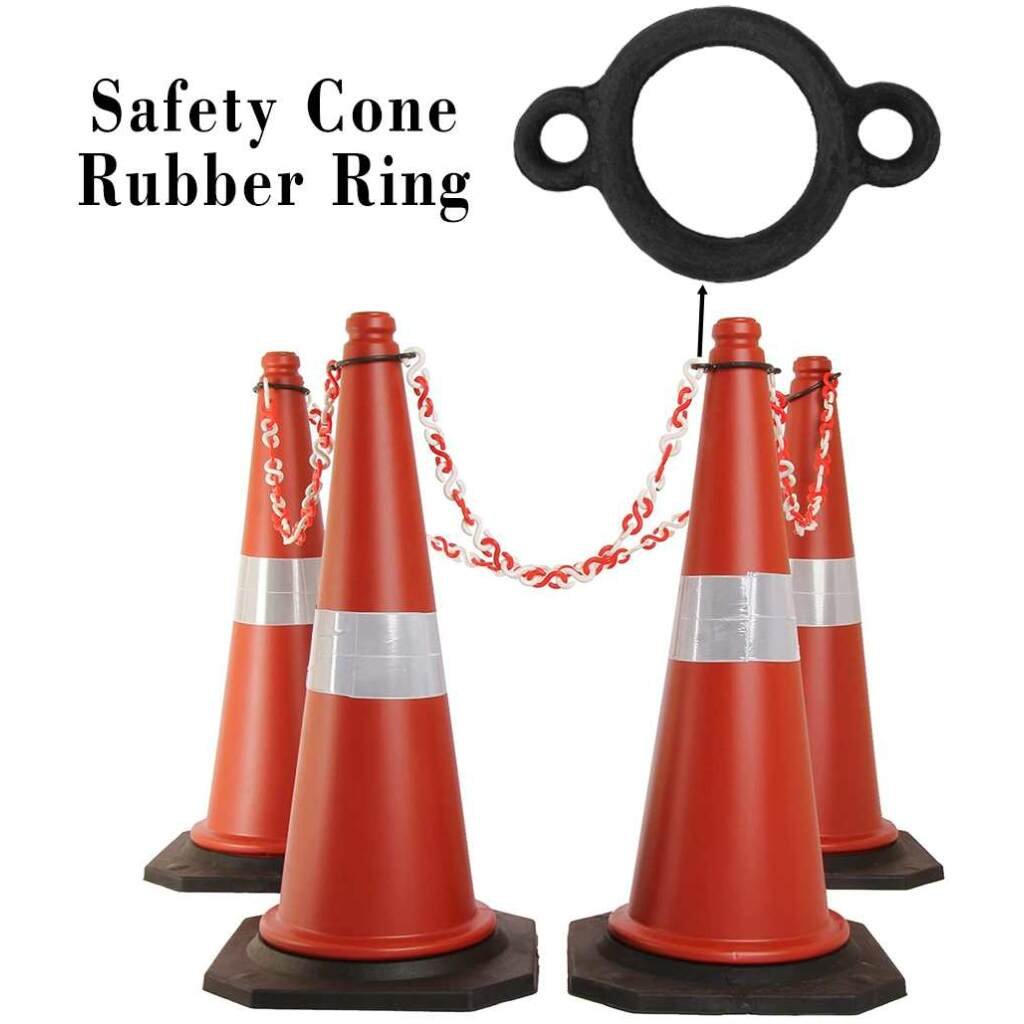 Safety Cone Rubber Ring (Pack of 15) | Durable Cone Base for Enhanced ...